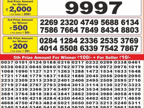 Punjab State Dear 10 6pm weekly Lottery 7 Jan 2025 – All State Lottery ...